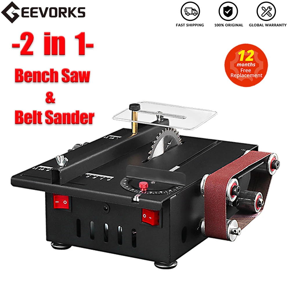 Geevorks-150W-Mini-Bench-Saw-and-Belt-Sander-ariable-Speed-Circular ...