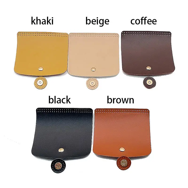 DIY PU Leather Tab Closure Flip Cover Rectangle Sew-On Alloy Buckle for ...