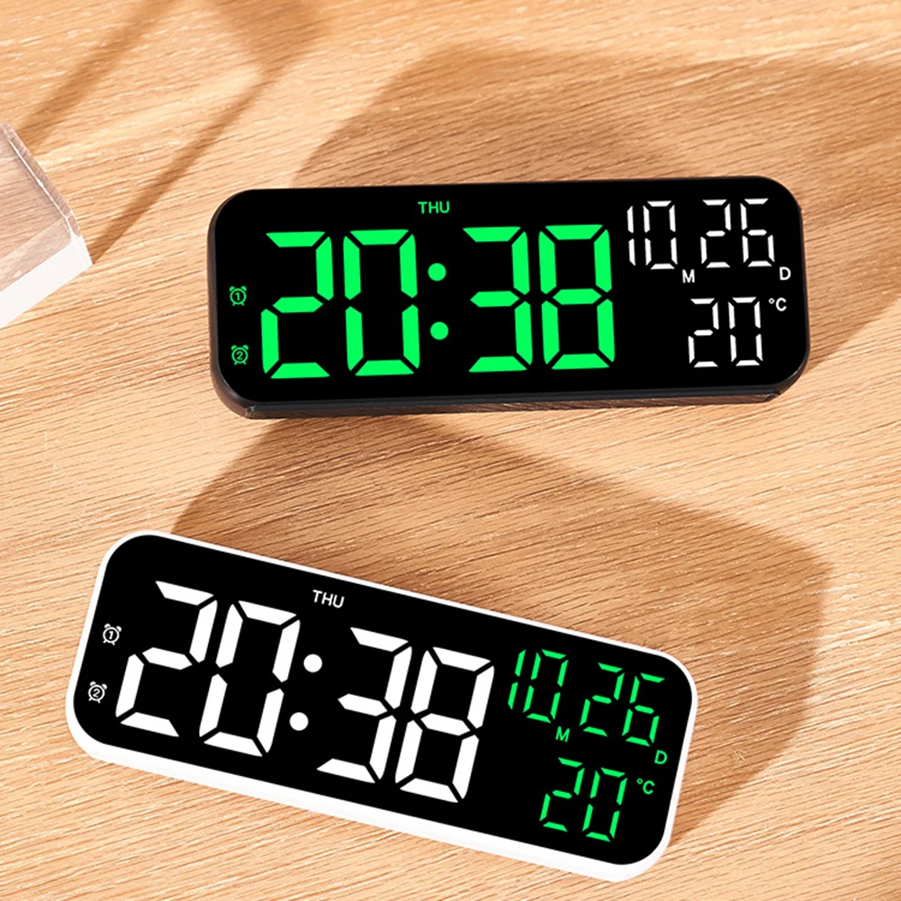 Digital-Wall-Clock-LED-Clock-With-Temperature-3-Brightness-Adjustmen ...