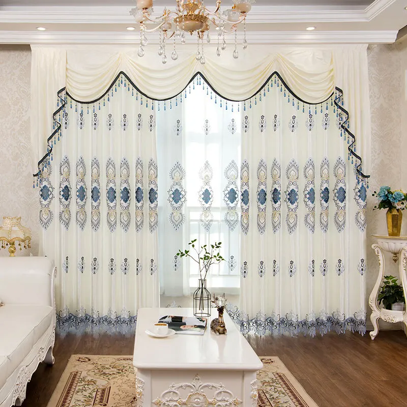 New European Style Curtains for Living Dining Room Bedroom High end ...
