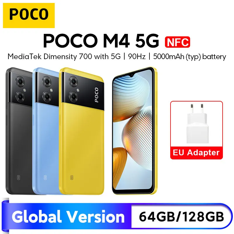 Novo poco m4 5g versão global smartphone nfc 64gb/128gb dimensão 700 ...