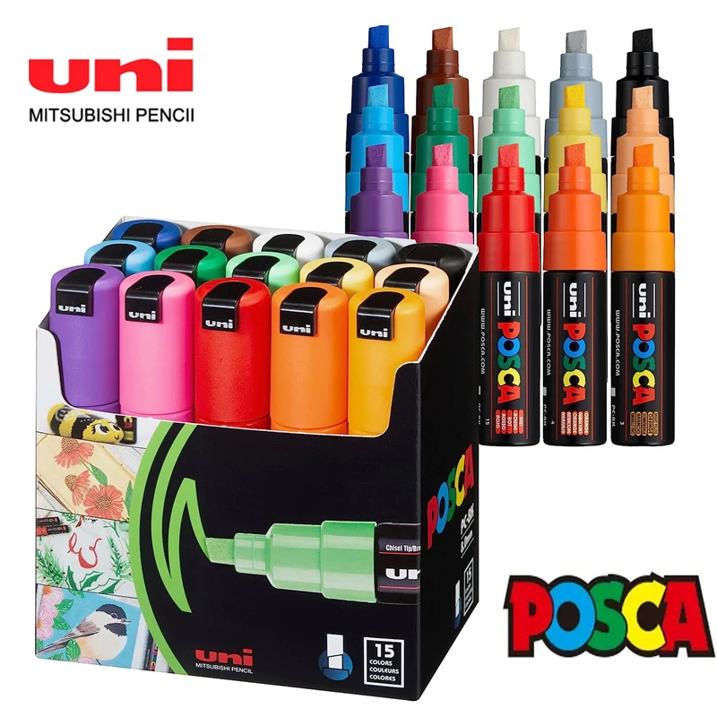Uni-Posca-Broad-cinzel-dicas-pintura-caneta-Graffiti-POP-publicidade ...