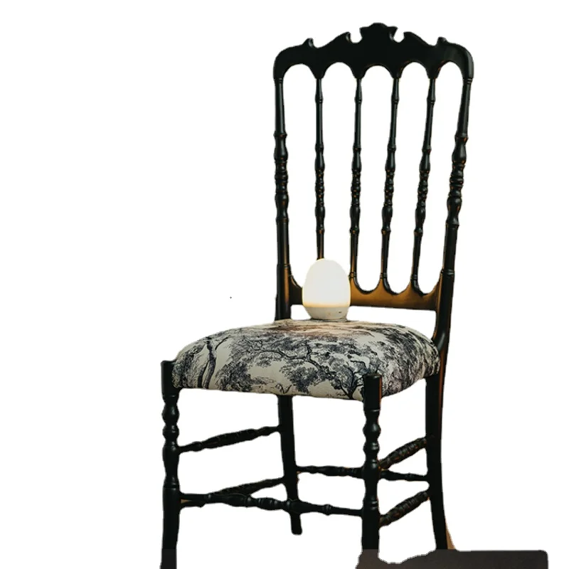 Yhl-Napoleon-Dining-Chair-Home-Retro-High-Grade-Soft-Bag-Armchair ...