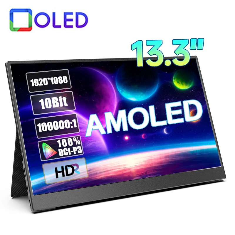 Monitor-port-til-OLED-Ultra-claro-de-13-3-pulgadas-1920x1080P-400Nit ...