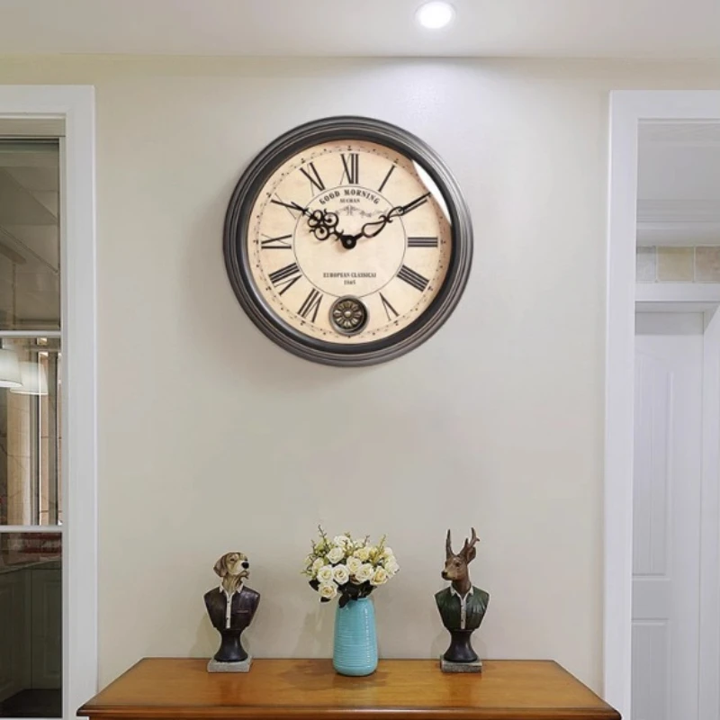 Nordic-Luxury-Wall-Clocks-Modern-Living-Room-Vintage-Silent-Watch ...
