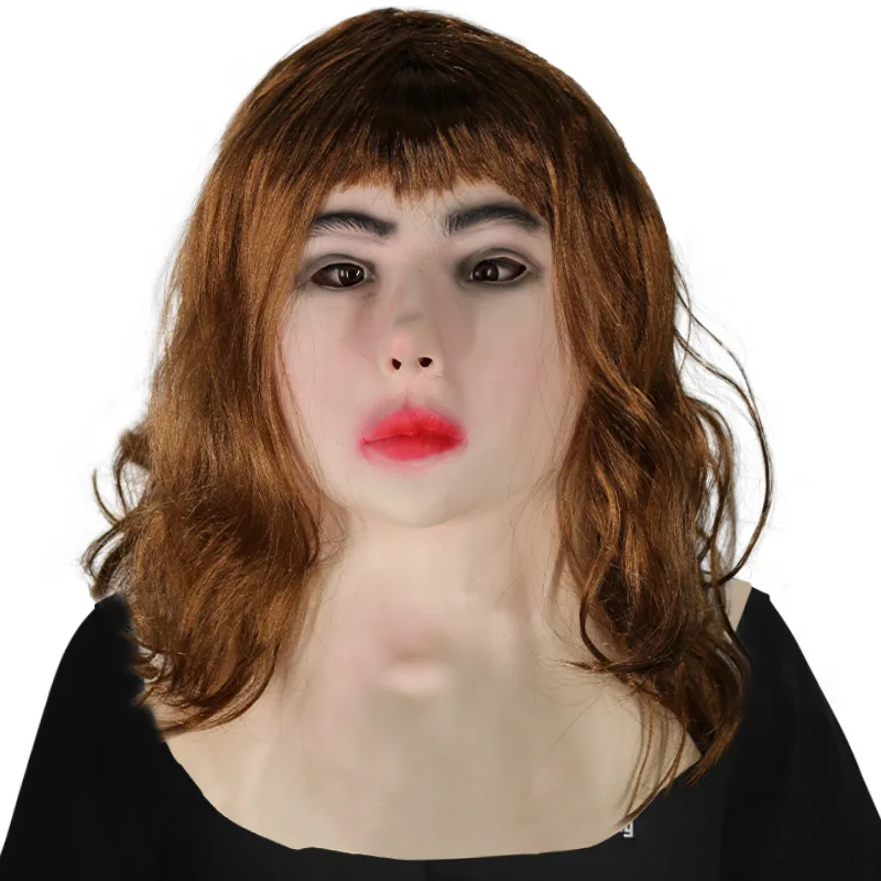 Realistic-Latex-Female-Mask-Celebrity-Woman-Face-Rubber-Mask-with-Wig ...