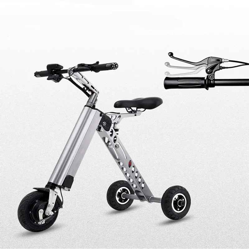 Electric Bicycle Simple Shape Mini E-Bike Three-Wheel Folding For Adult ...