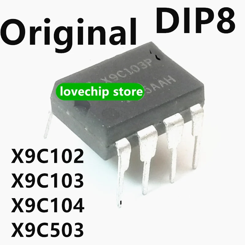 5PCS-X9C103P-original-X9C102-X9C104-X9C503-X9C-Digital-potentiometer-in-line-DIP8-X9C103-dip-8 ...