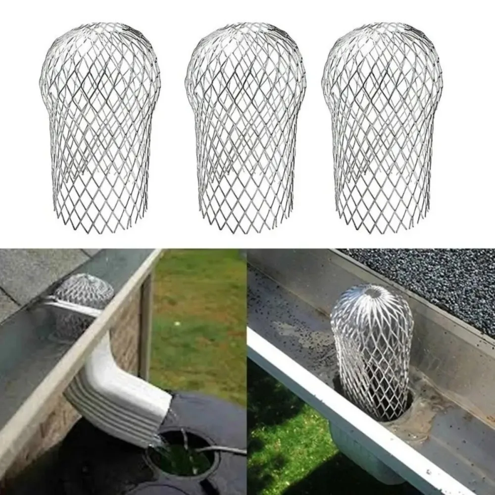 4pcs Expand Aluminum Gutter Filter Mesh Foldable Screen Anti-Blocking ...