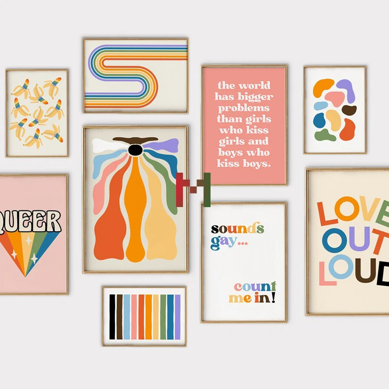 Pride-Art-Canvas-Prints-Wall-Decor-Collection-LGBT-Abstract-Art-Wall ...