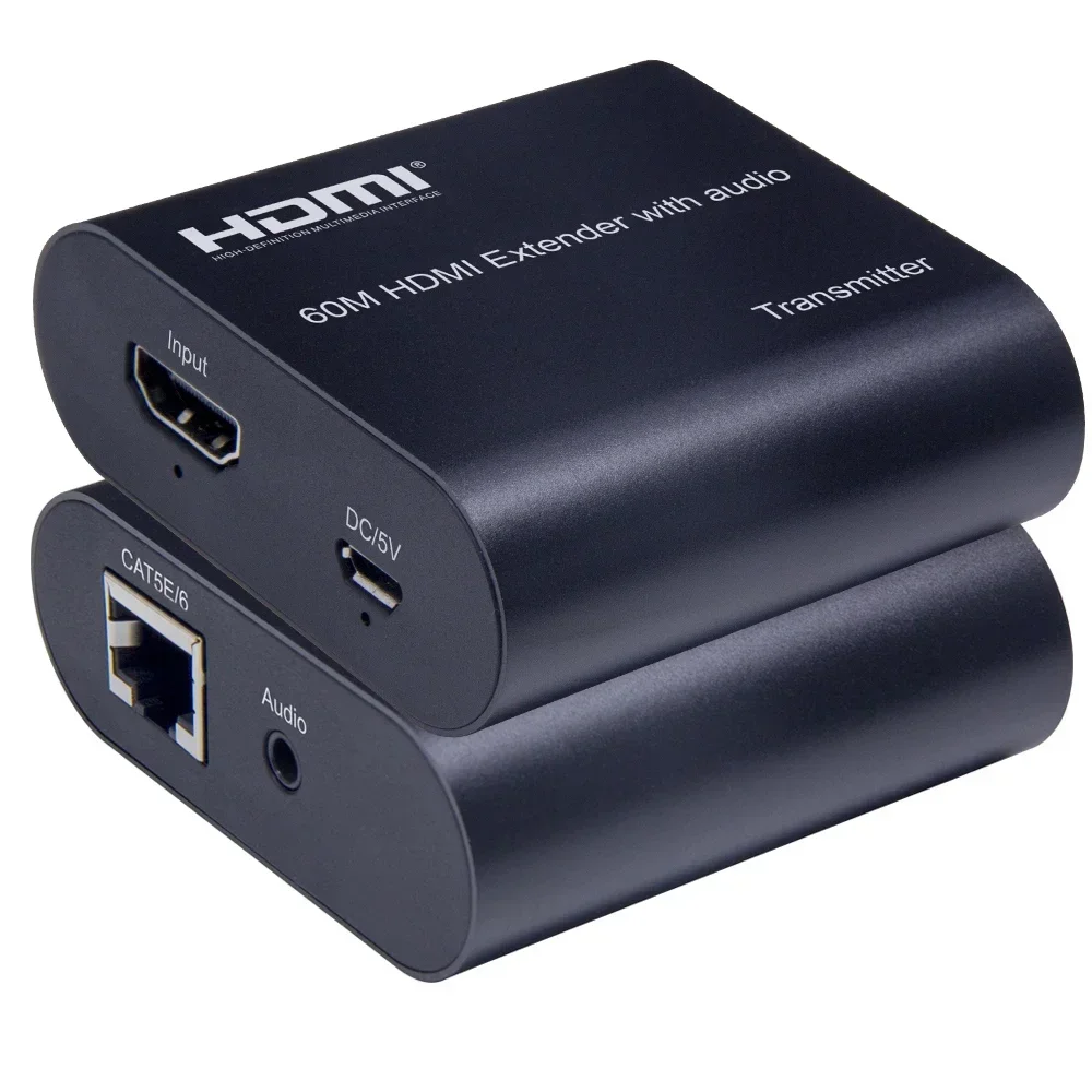 Transmissor-e-receptor-de-v-deo-extensor-HDMI-1080P-60fps-por-Cat5e ...