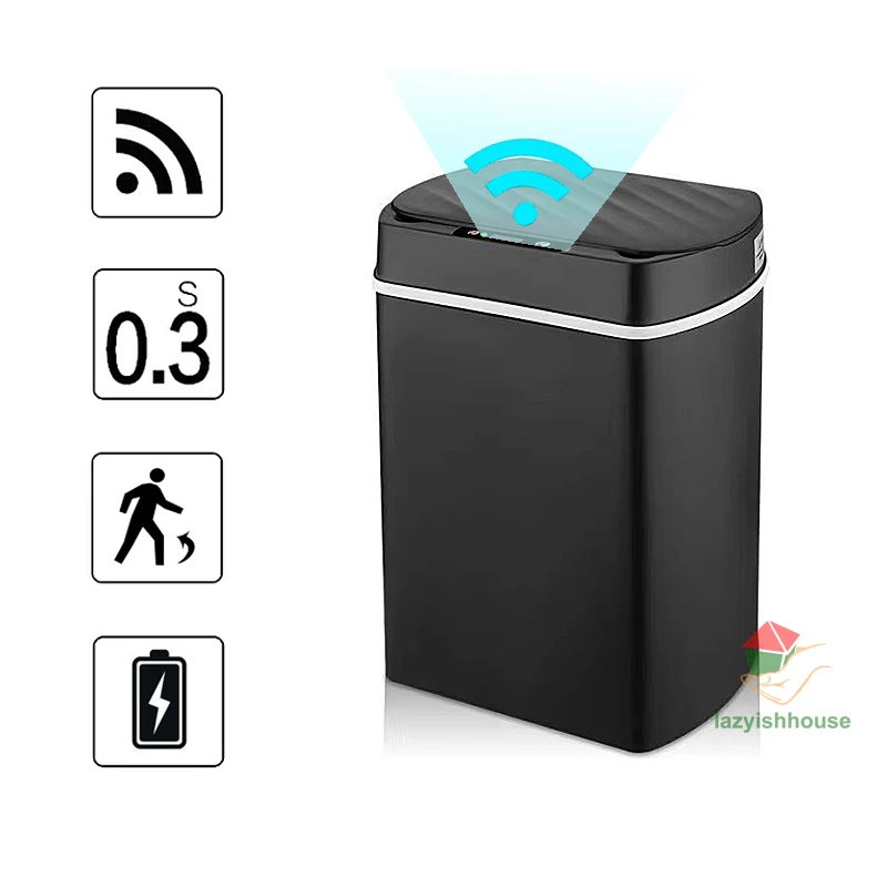Smart trash can for kitchen House Smart home Dustbin Wastebasket ...