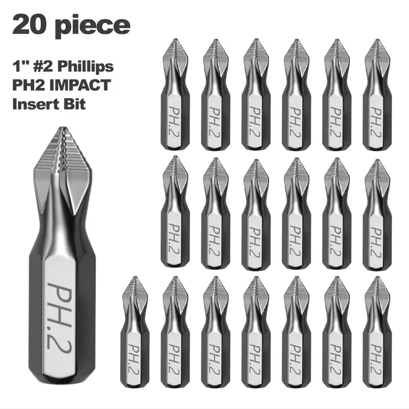 1Inch-Phillips-PH2-Impact-Screwdriver-Bit-Perfect-for-Plastic-Wood-and ...