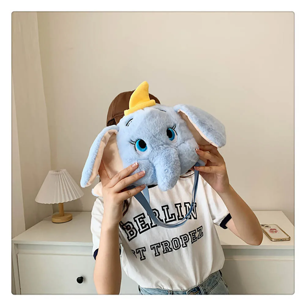 Disney-Dumbo-Plush-Doll-Bag-Cartoon-Cute-Messenger-Shoulder-Bags-Blue ...