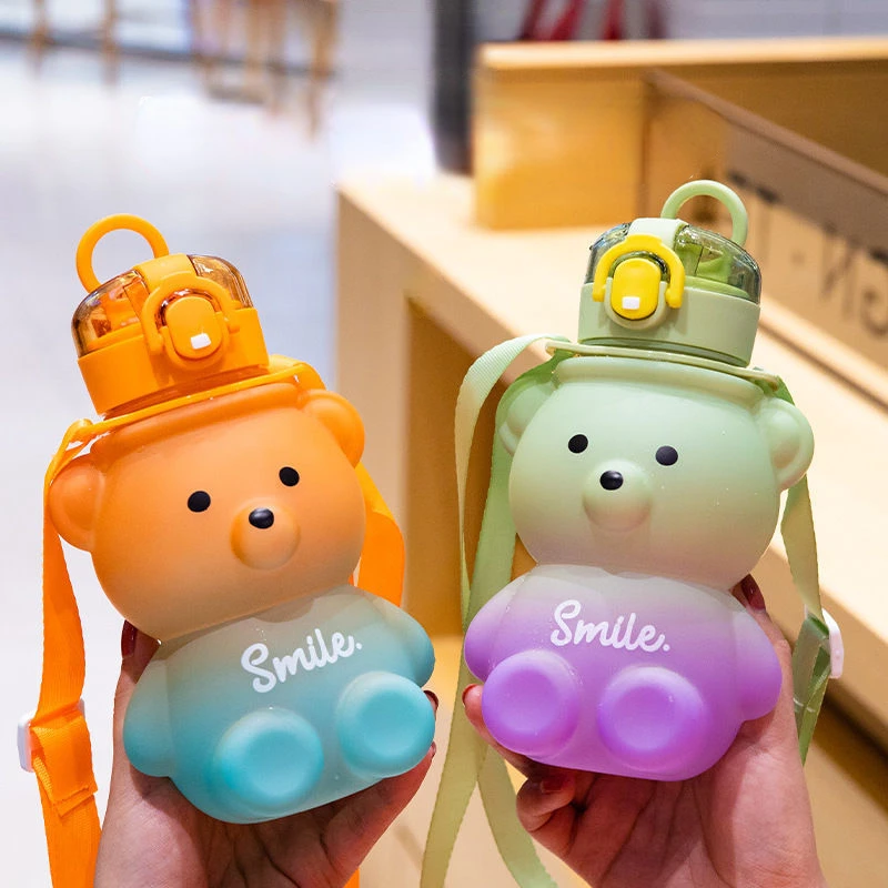 1-4L-Kawaii-Water-Bottle-Bear-Straw-Water-Bottles-Large-Plastic-Cute ...