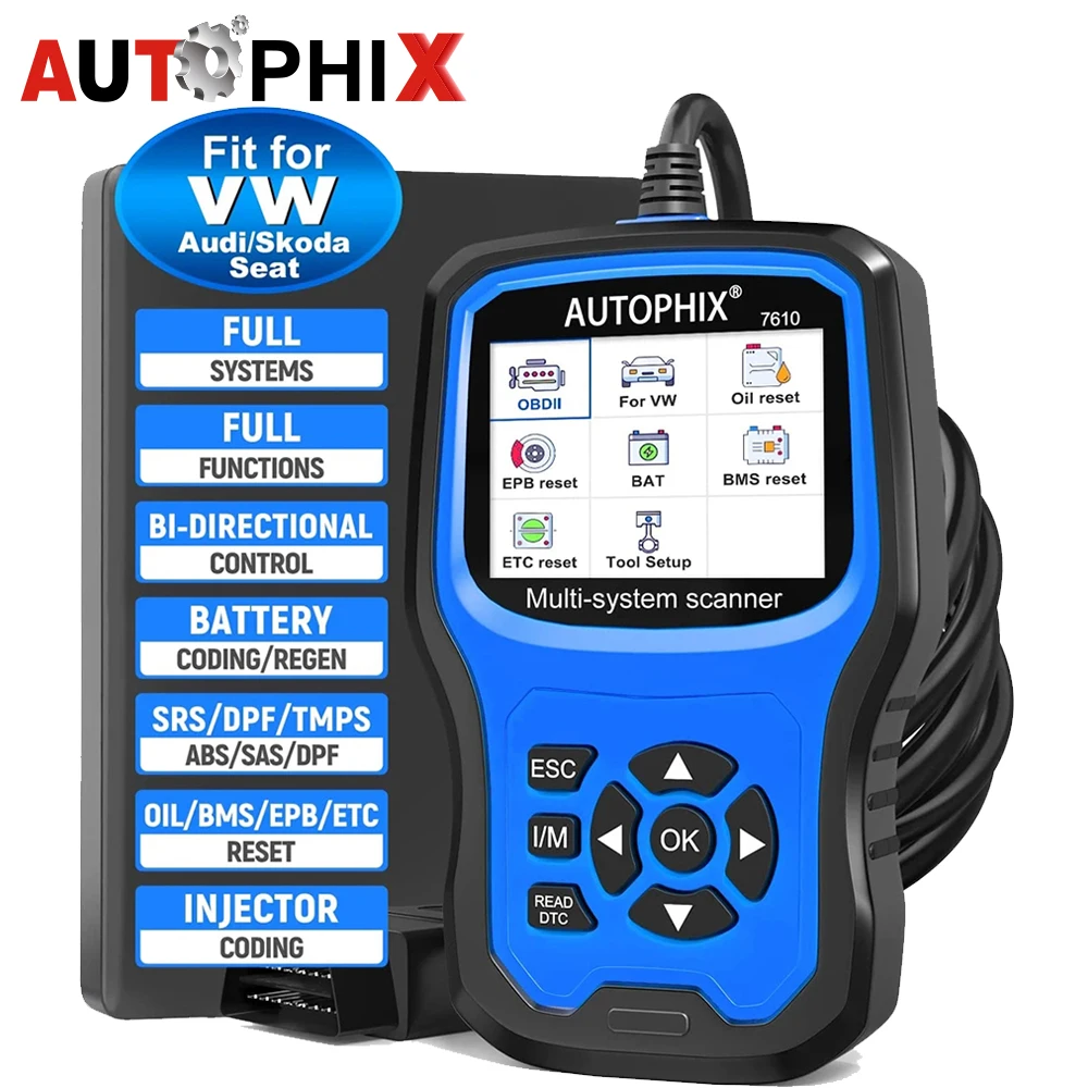 AUTOPHIX 7610 OBD2 Automotive Scanner All System Code Reader Oil DPF ...
