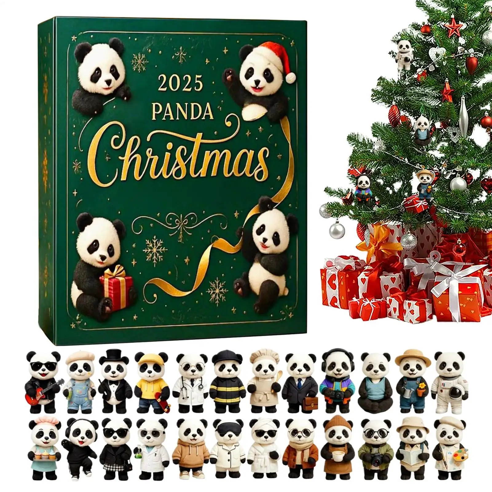 Xmas Advent Calendar 2025 Panda Toys Christmas Countdown Calendar Panda ...