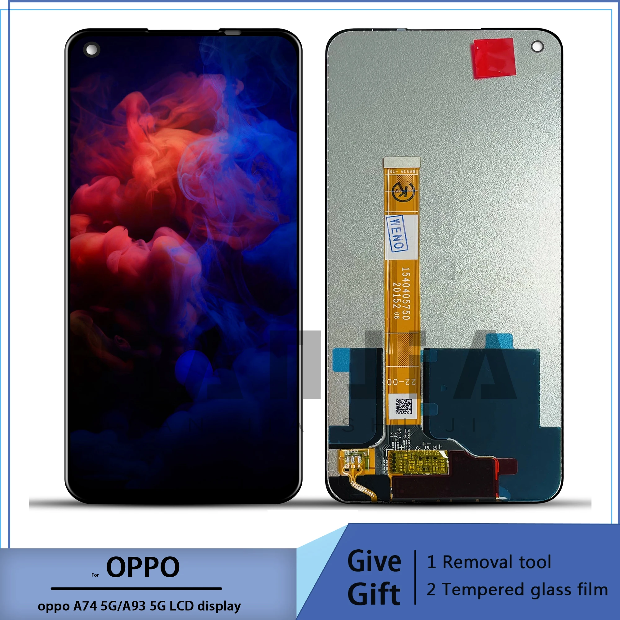 Tela de toque do LCD com quadro, conjunto do digitalizador, OPPO A74, CPH2197, CPH2263, A93 ...