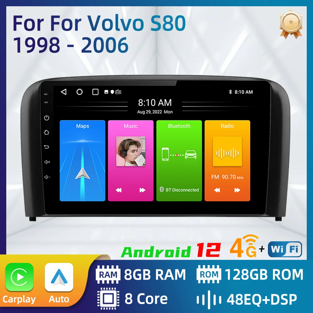 Car-Radio-For-Volvo-S80-1998-2006-2-Din-Android-Car-Multimedia-Player ...