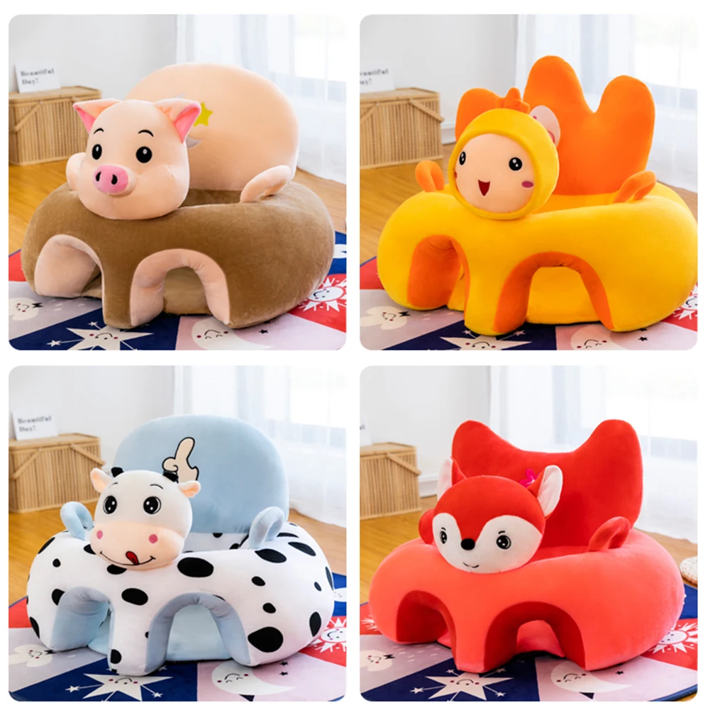 Baby-Sofa-Support-Seat-Cover-Cartoon-Animal-Plush-Aprendendo-a-sentar-a ...