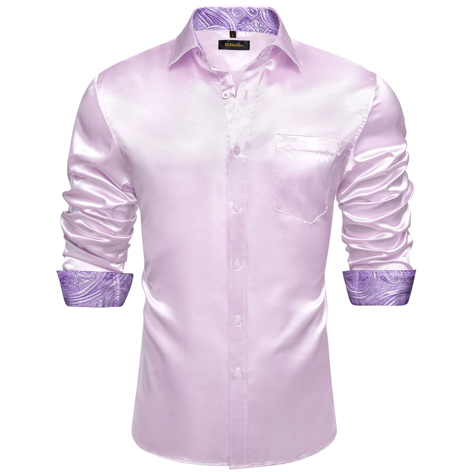 Luxury-Elegant-Dress-Shirts-for-Men-Silk-Stretch-Satin-Long-Sleeve ...