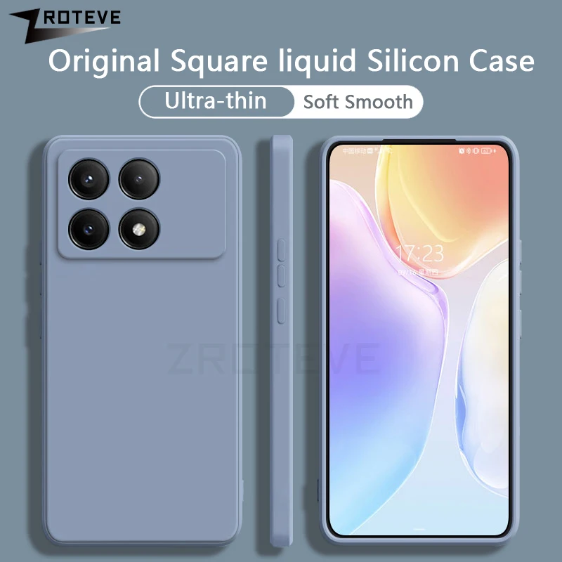 For PocoX6 Pro 5G Case Zroteve Liquid Silicone Soft Cover For Xiaomi ...