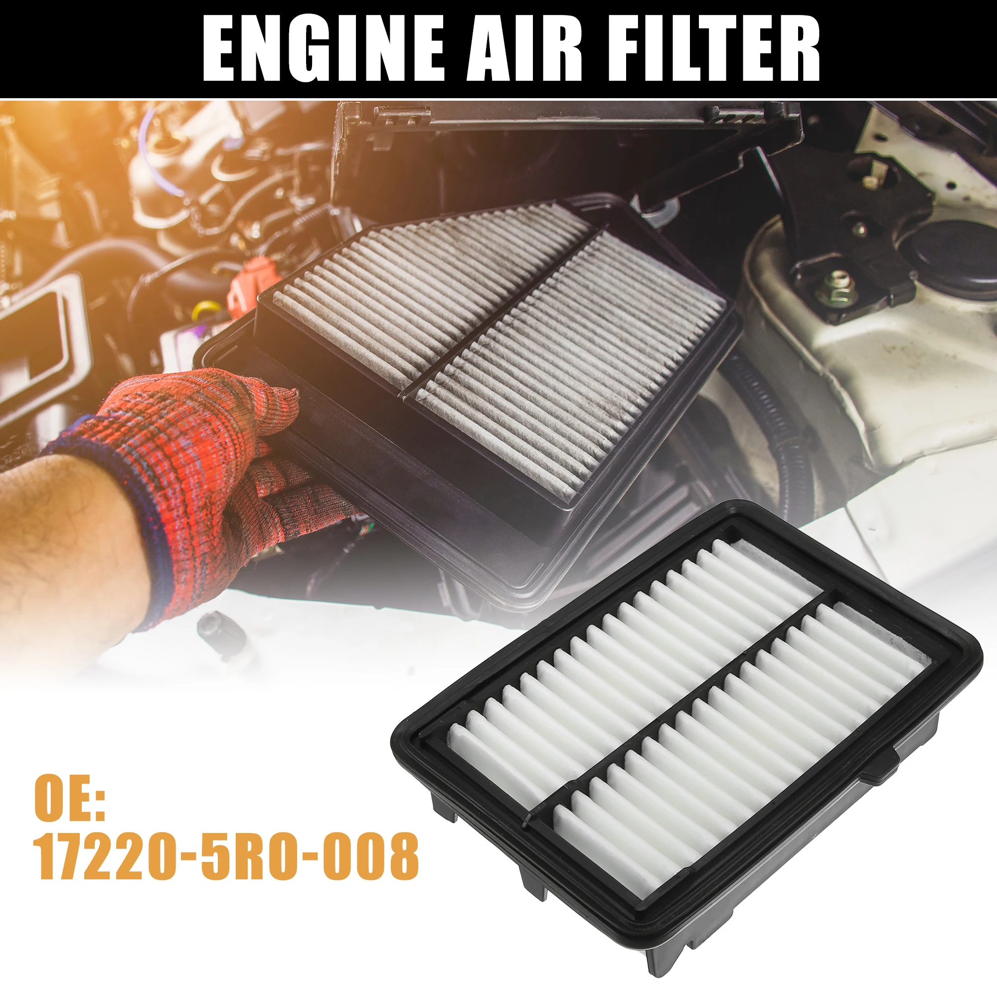 X Autohaux Car Engine Air Intake Filters Parts 17220-5RO-008 for Honda ...