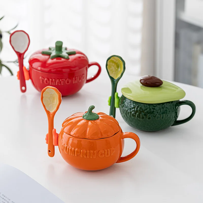 Juego-de-tazas-de-cer-mica-de-calabaza-para-el-hogar-taza-de-caf-de ...