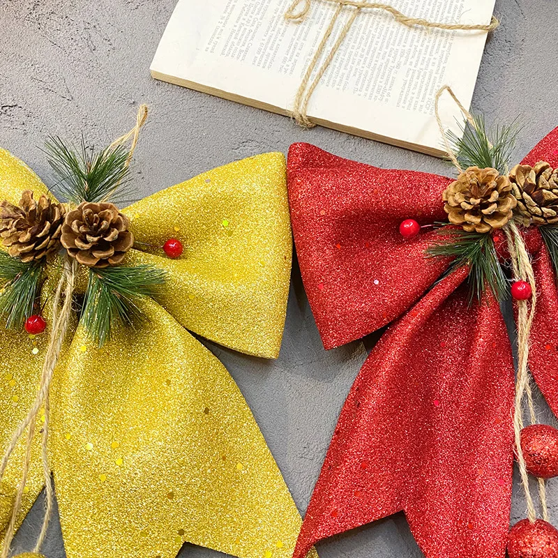 Gold Christmas Bow Ribbon