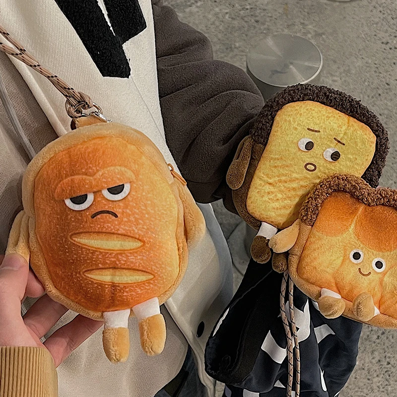 Creative-Bread-Toast-Plush-Shoulder-Bag-Girls-Coin-Purse-Card-Holder ...