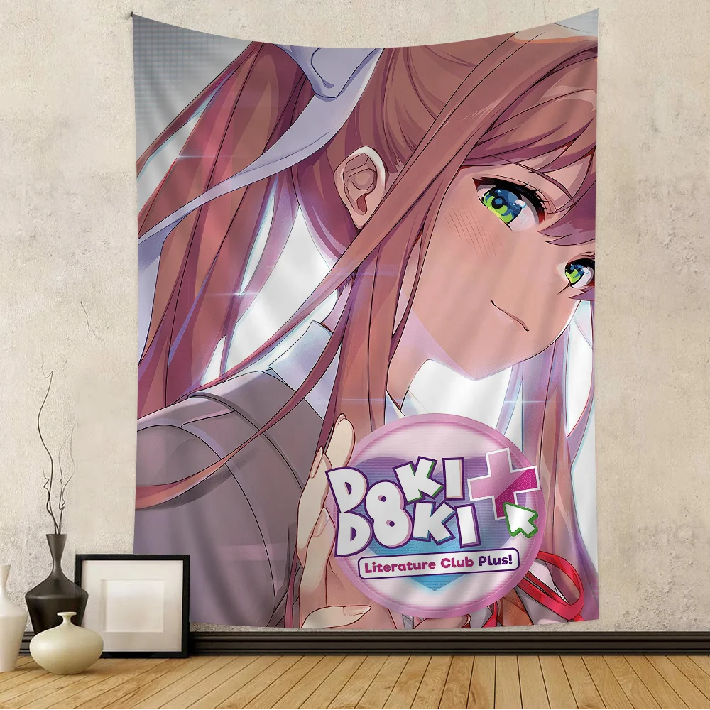 Game-Doki-D-Doki-L-Literatuare-Club-Anime-Tapestry-for-Living-Room-Home ...