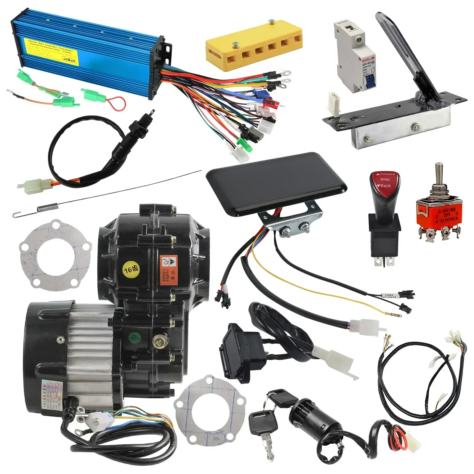 48V-60V-72V-Brushless-1500W-Motor-Controller-Reverse-Kit-Electric-Go ...