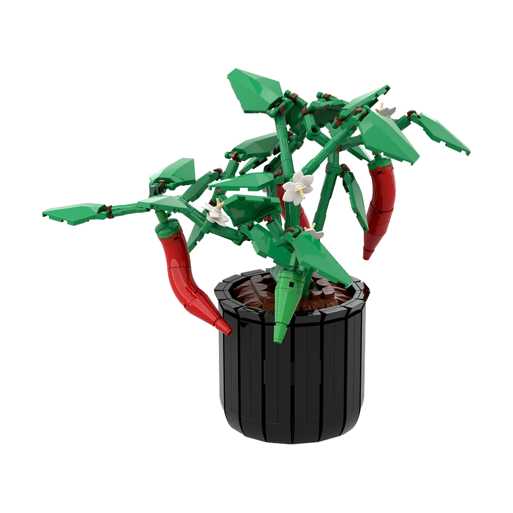 Gobricks-MOC-Chili-Plant-Bricks-Chili-Planting-DIY-Plants-Bonsai ...