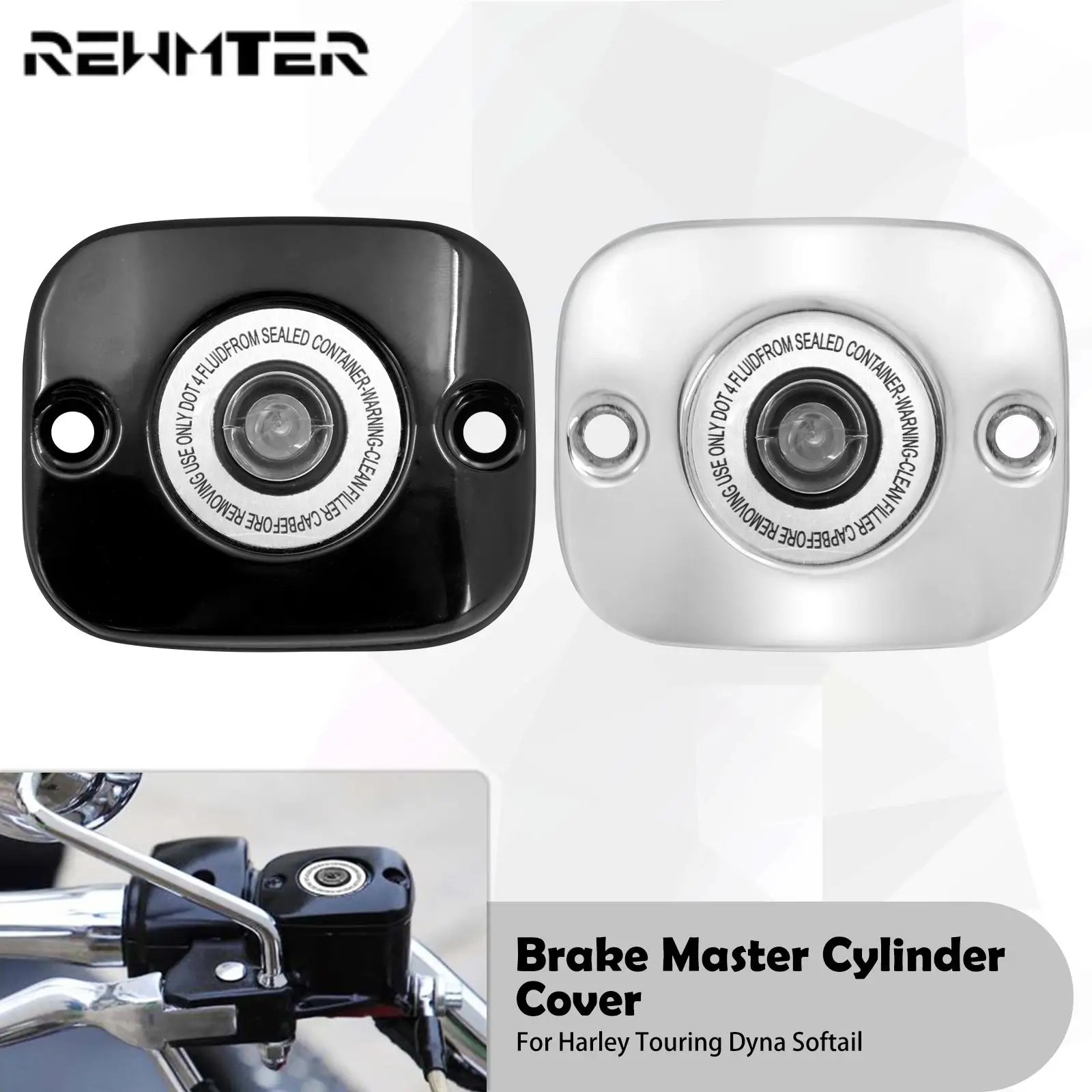 Motorcycle-Front-Brake-Master-Cylinder-Cover-Aluminum-With-Gasket ...