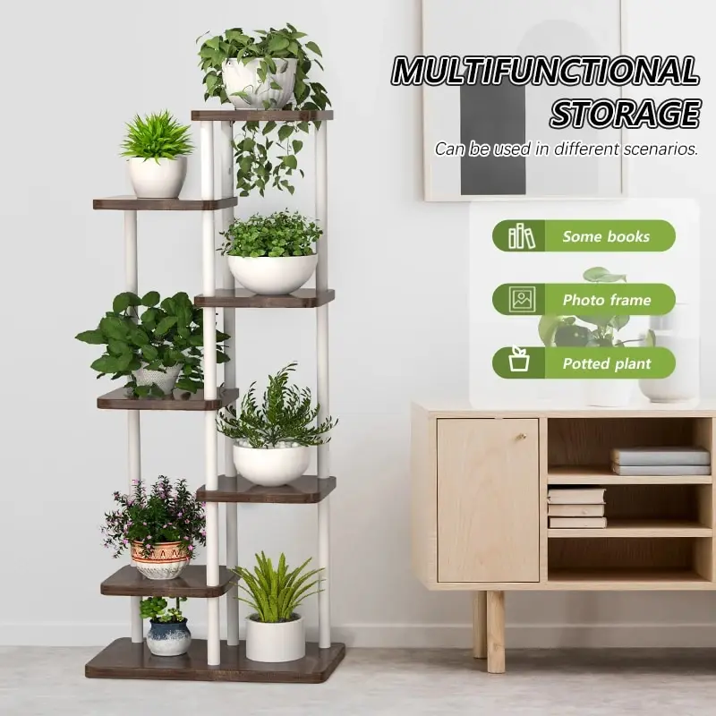 Interior-Multi-Layer-Madeira-Flower-Stand-Flower-Pot-Prateleira ...