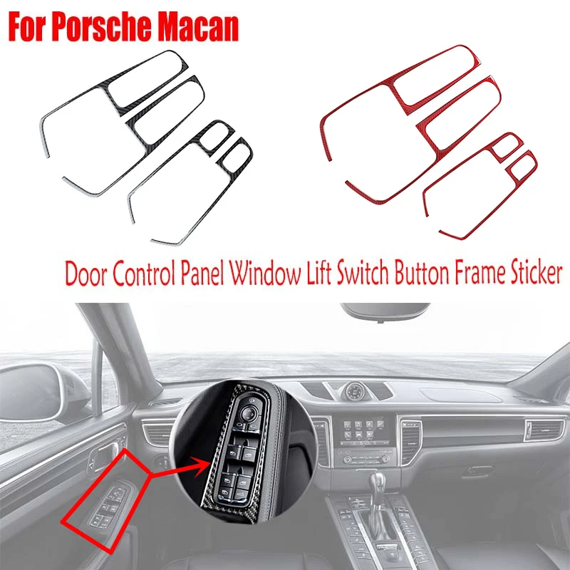 For-Macan-2014-2019-Real-Carbon-Fiber-Car-Accessories-Interior-Door ...
