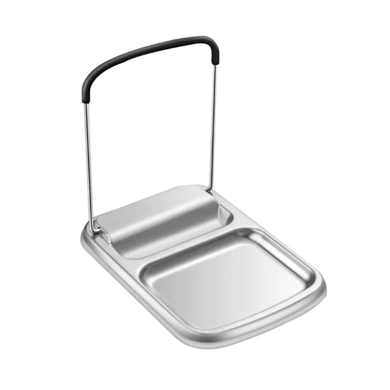Kitchen Utensil Rest with Tray Cooking Spoon Rest with Lid Holder for ...