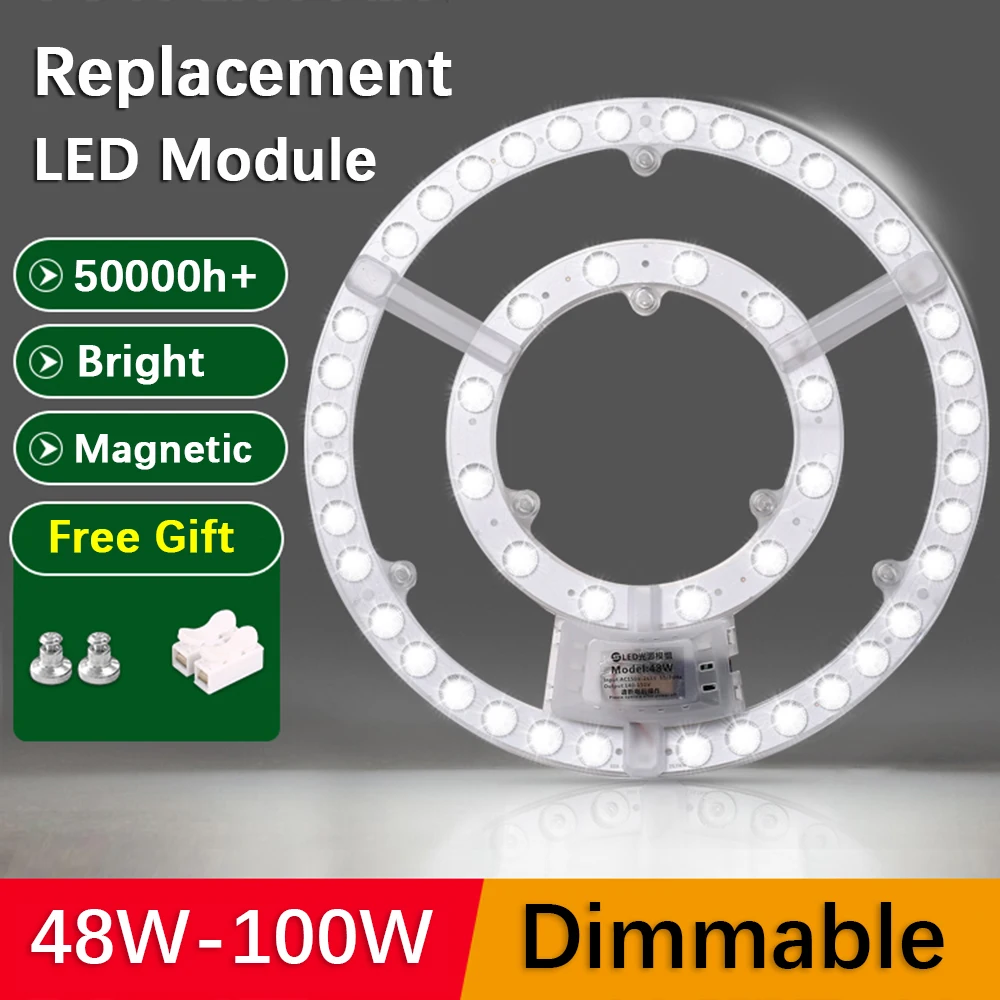 Ceiling-Light-LED-Panel-Light-220V-240V-Replacement-LED-Module-12W-100W ...