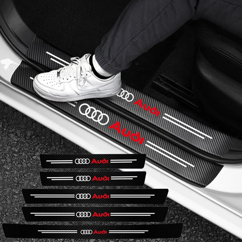 High-quality-Carbon-Fiber-Car-Door-Sill-Protector-Sticker-For-Audi-A1 ...