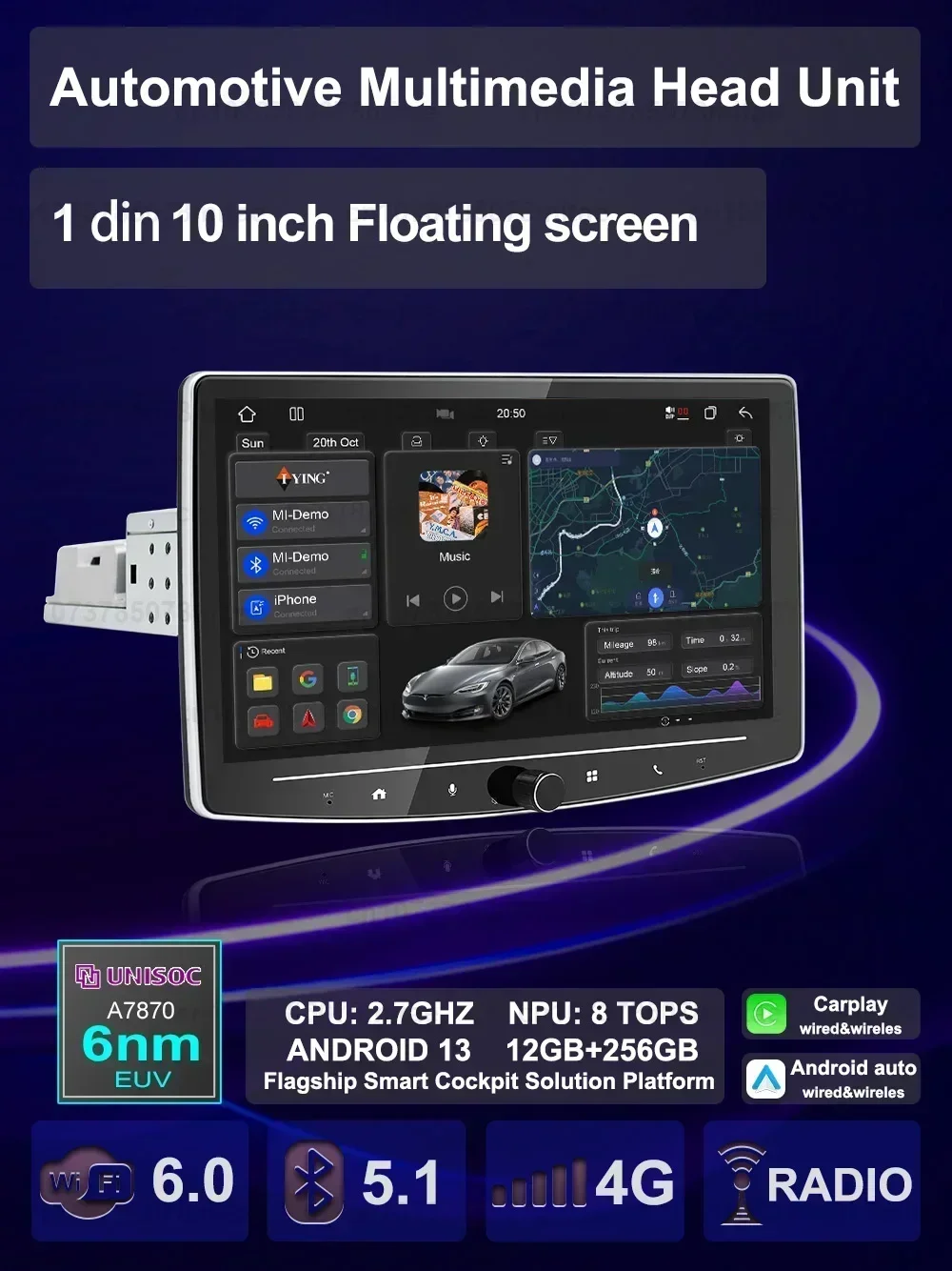 VATAV-Android-13-1Din-Floating-screen-Universal-Multimedia-AI-voice ...