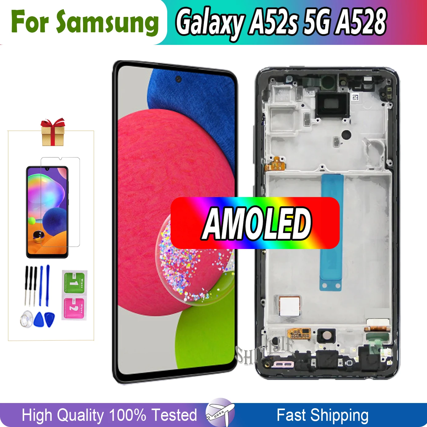 6.5''super Amoled For Samsung Galaxy A52s 5g A528b A528 Display A528m ...