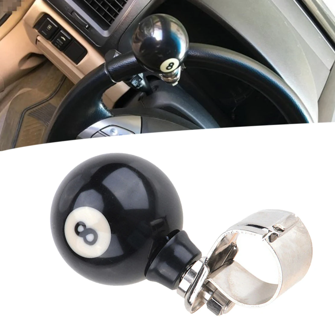 Black-Universal-Car-Steering-Wheel-Handle-Aid-Booster-Ball-Power-Assist ...