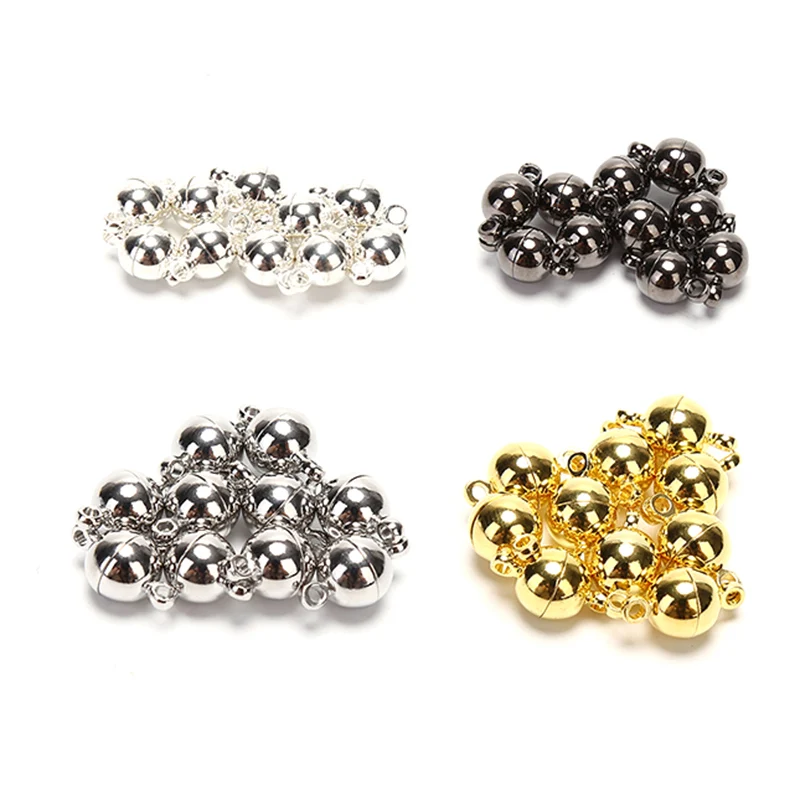 10pcs-Magnetic-Clasps-6mm-8mm-Buckle-Hook-Round-Crystal-Beads-Disco ...