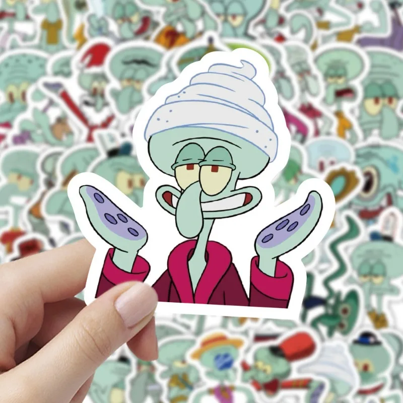 60PCS Cartoon Cute SpongeBob SquarePants Squidward Tentacles Stickers ...