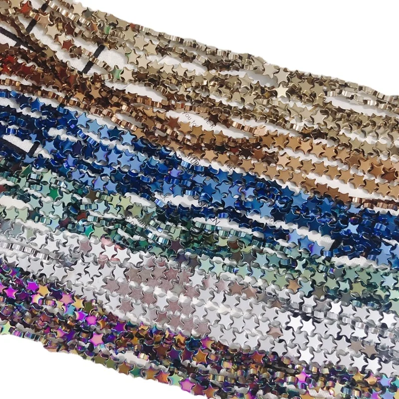 2x7mm-Black-Gallstone-Flat-Star-DIY-Earrings-Bracelet-Necklace-Antique ...