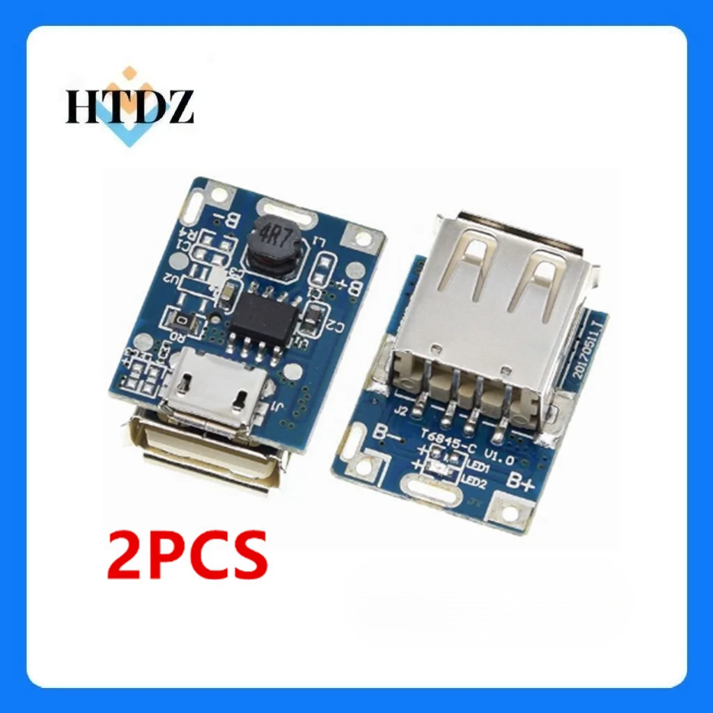 2PCS 5V Boost Step Up Power Module Lithium LiPo Battery Charging ...
