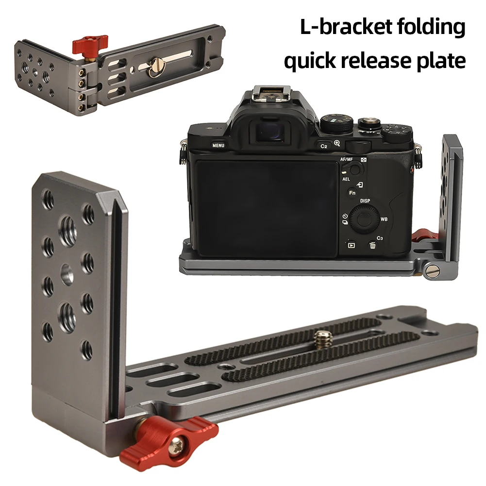 Quick Release Plate Foldable L-Shape Mount Plate Vertical Horizontal ...