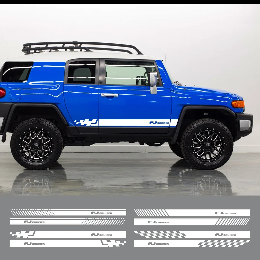For-Toyota-FJ-Cruiser-2PCS-Car-Door-Side-Stickers-Long-Stripes-Styling ...