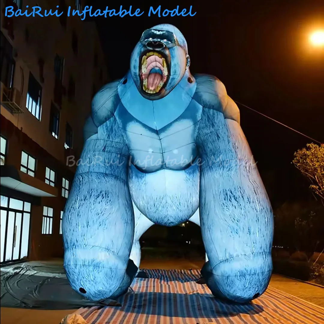 6M-Giant-Inflatable-Gorilla-with-White-LED-Light-Air-Blow-Ape-King-Kong ...