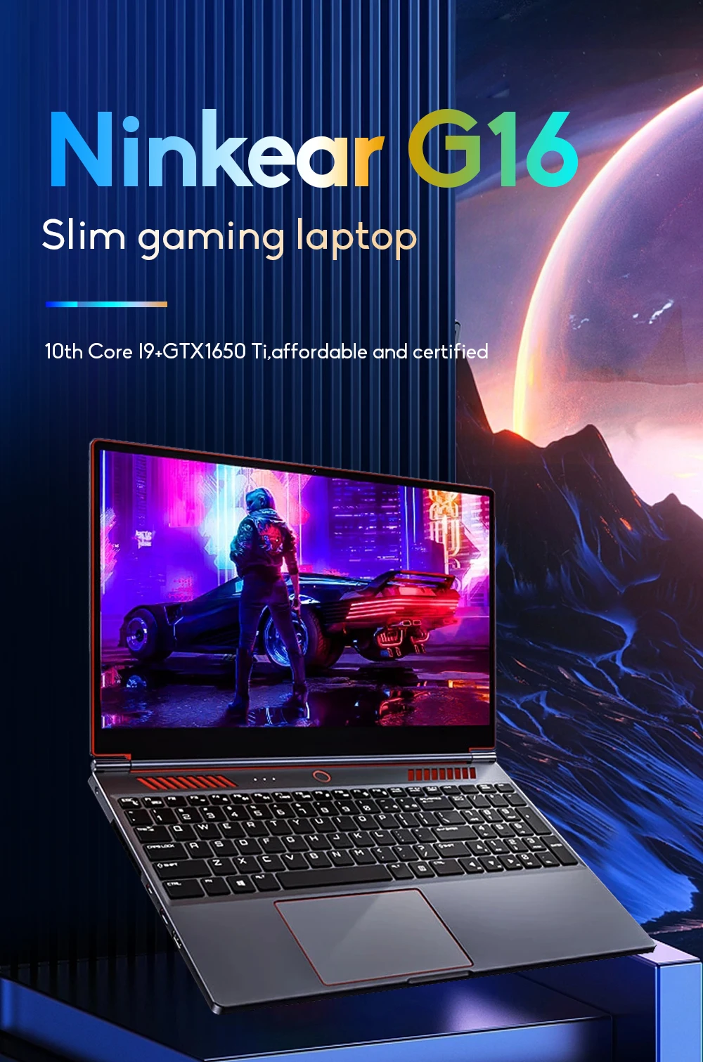 Ninkear G16 Gaming Laptop 16-Inch Intel Core I9-10885H Nvidia GTX1650Ti ...